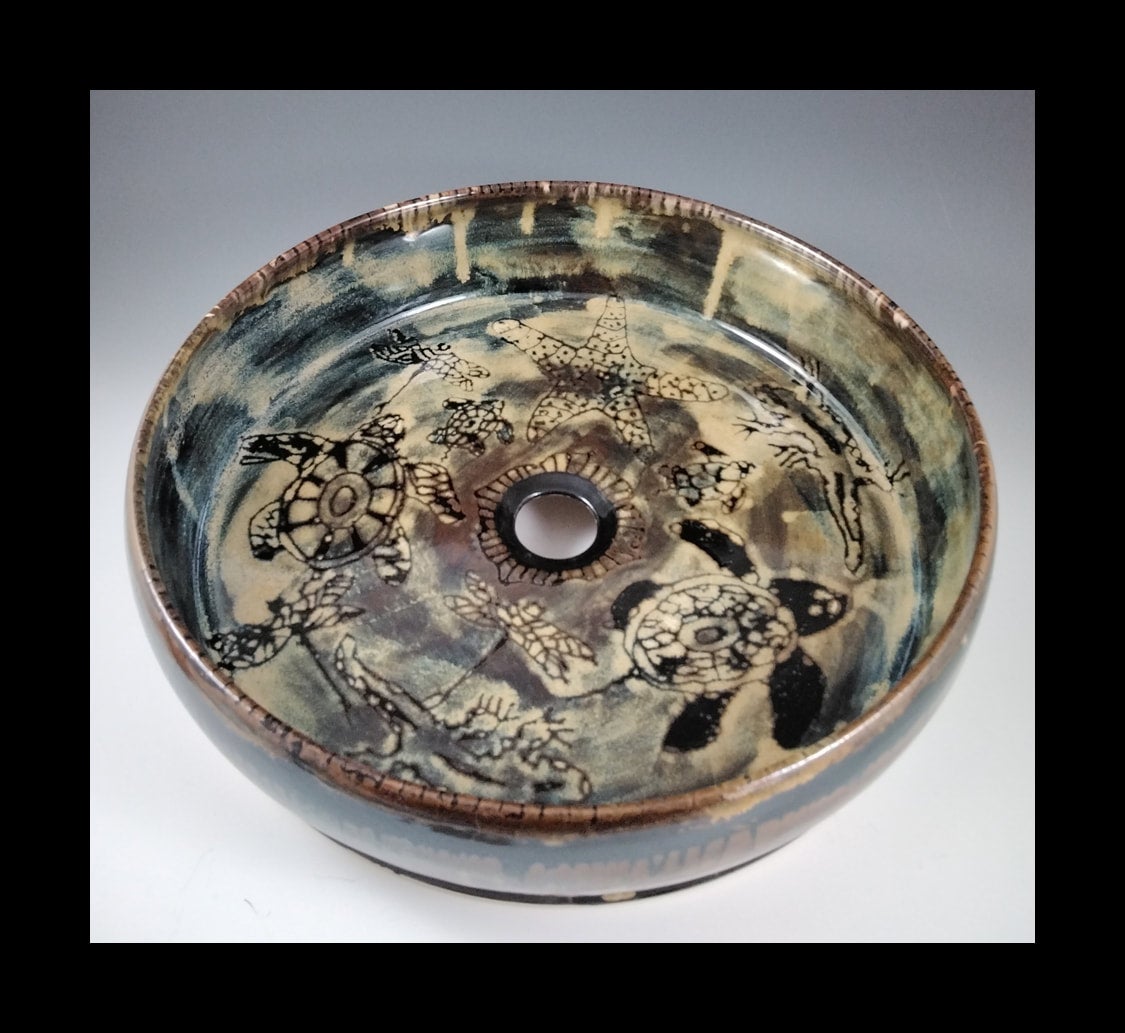 Seascape Vessel Sink | Lisa Ernst Porcelain